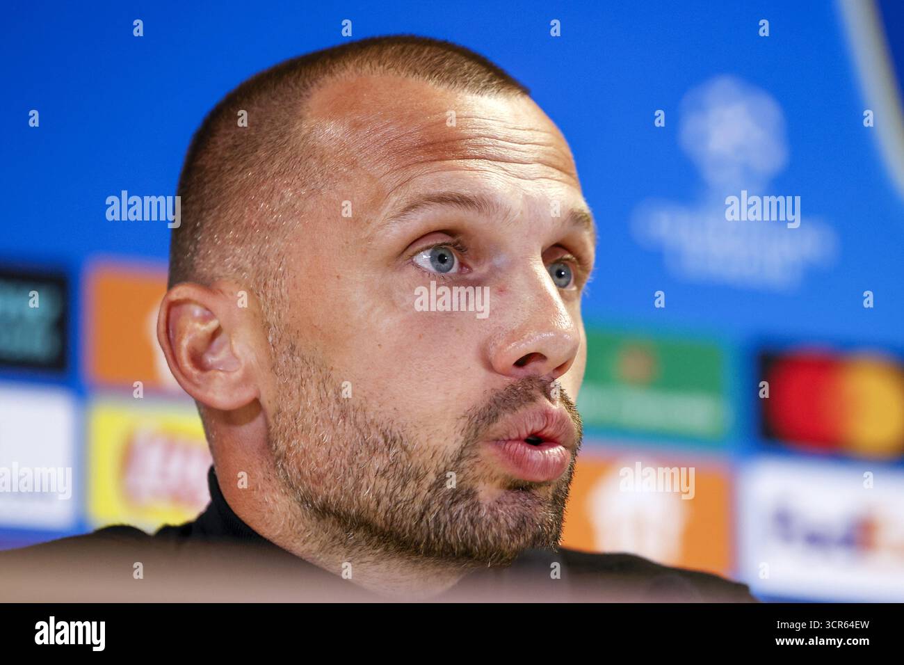 MARSEILLE - Ajax coach John Heitinga during the MD-1 press conference at the Stade Velodrome ...
