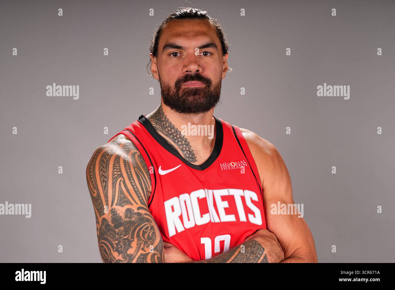 Houston Rockets' Steven Adams poses for a photograph during an NBA ...