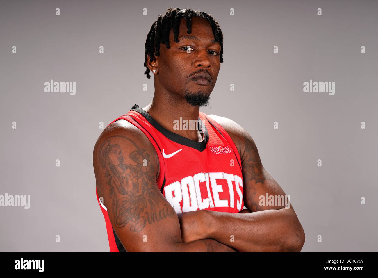 Houston Rockets' Dorian Finney-Smith poses for a photograph during an ...