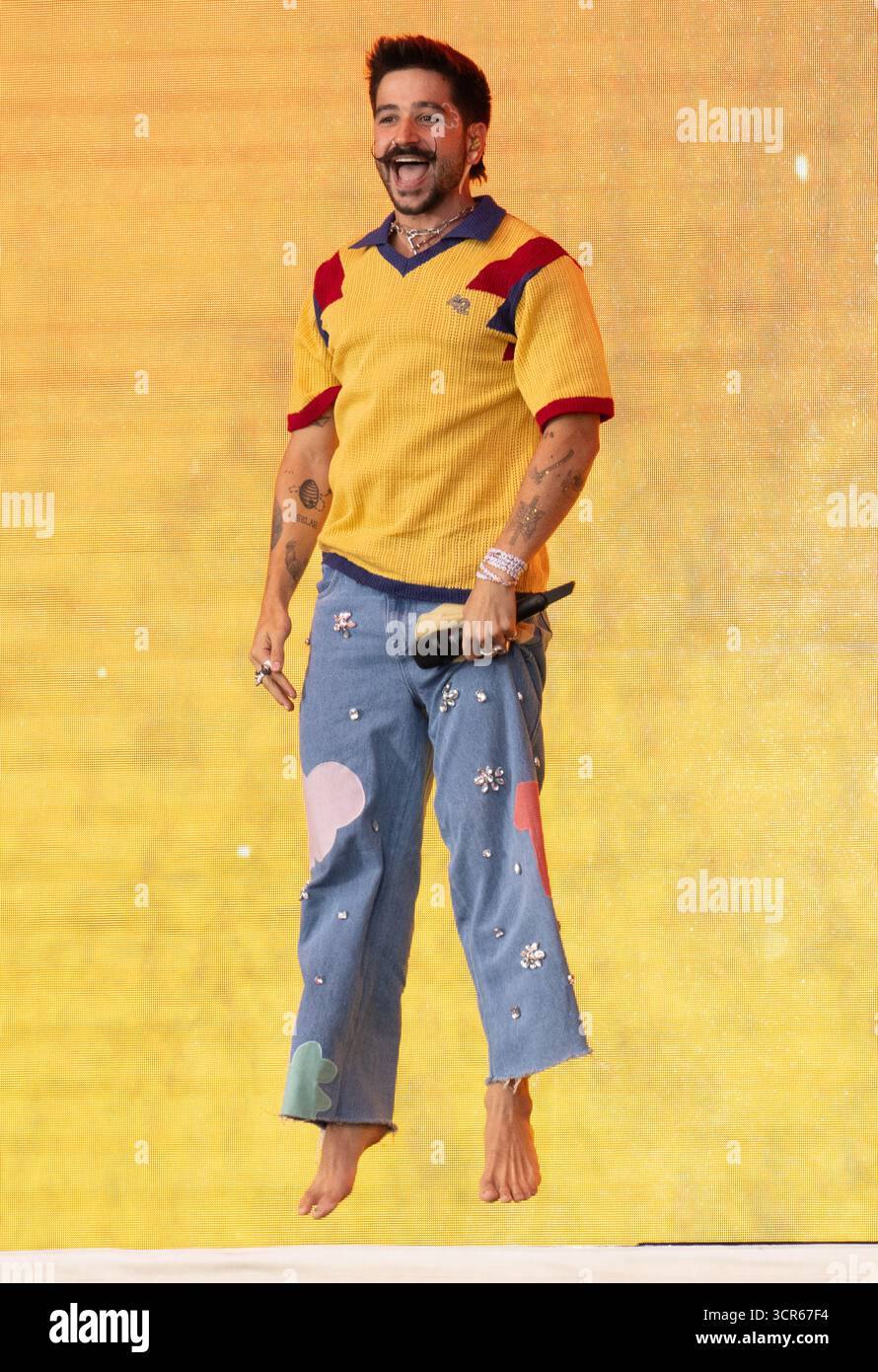 New York City, USA. 28th Sep, 2025. Camilo Correa performs during the ...