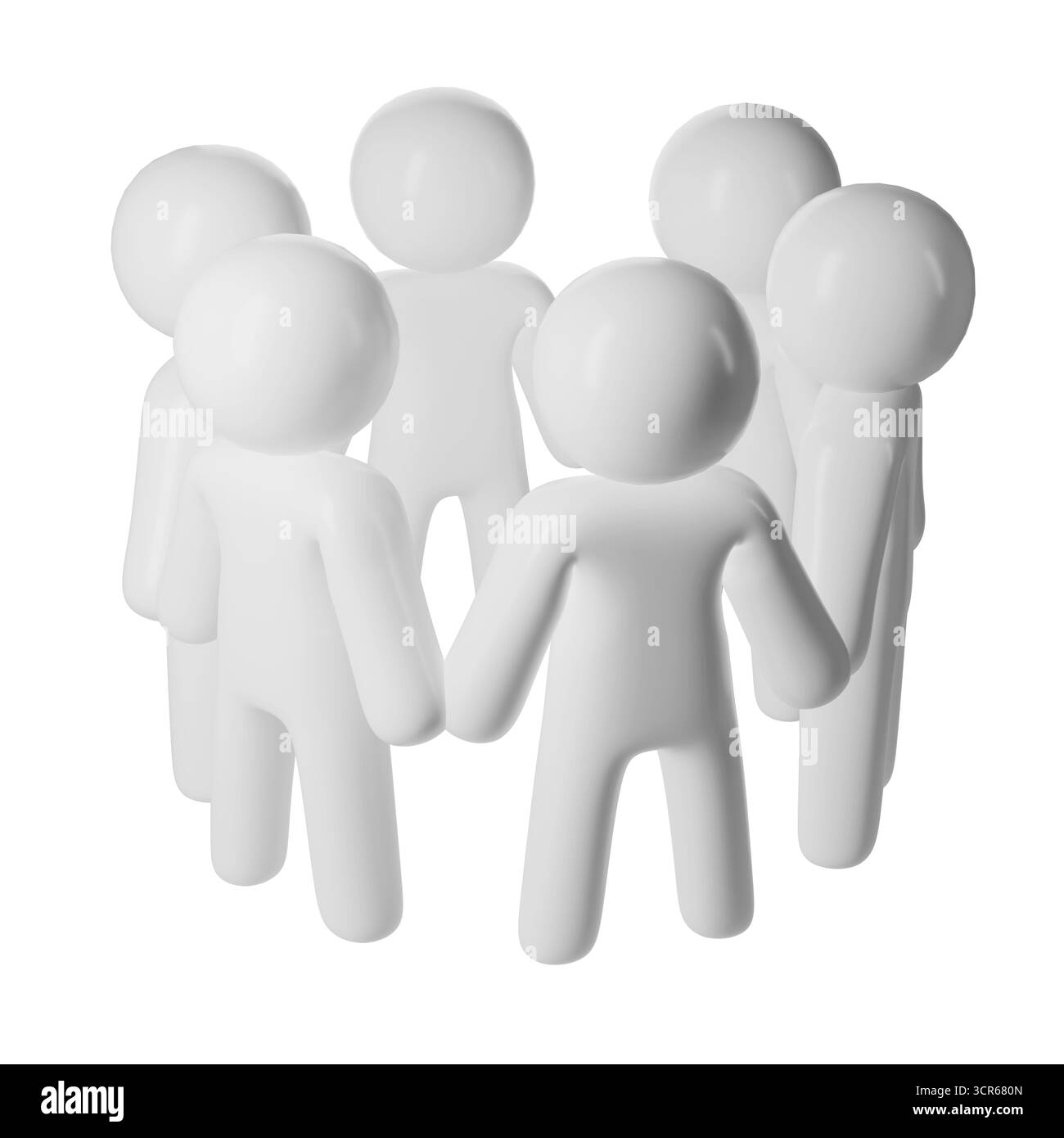 Human figures as a symbol of social network Black and White Stock ...