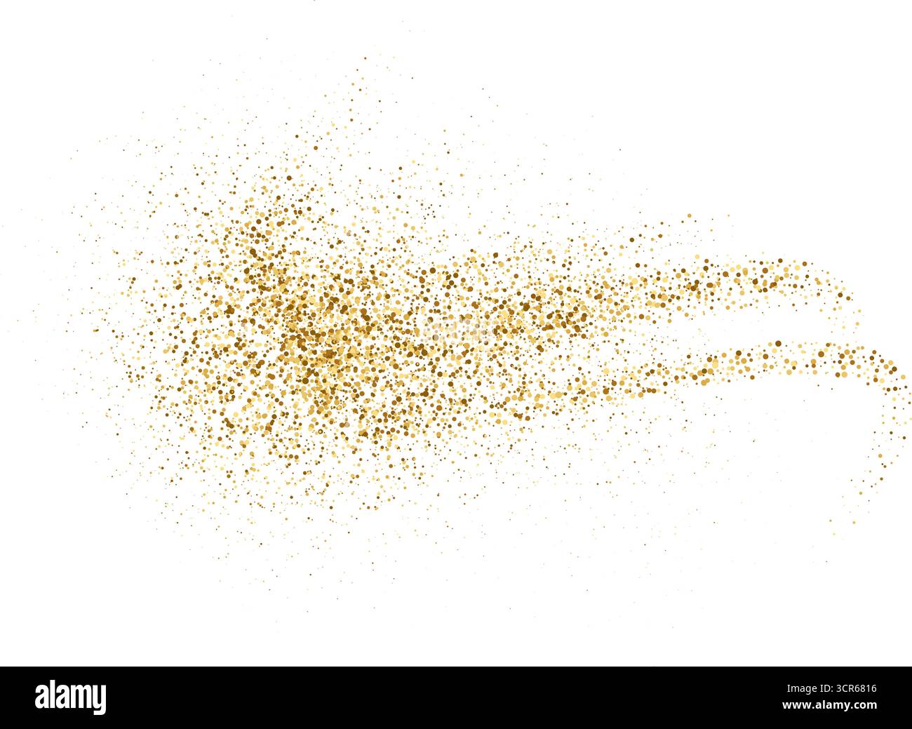 Dynamic golden waves with small shimmer particles. Abstract flow ...