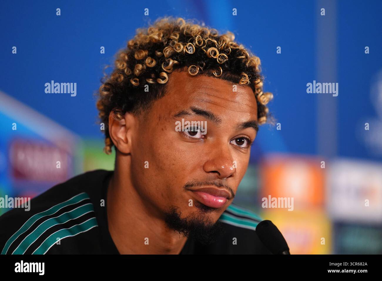 Liverpool's Hugo Ekitike during a press conference at the RAMS Park, Istanbul. Picture date ...