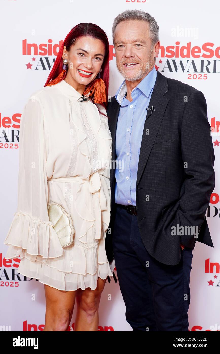 Dianne Buswell (left) and Stefan Dennis attend the Inside Soap Awards ...