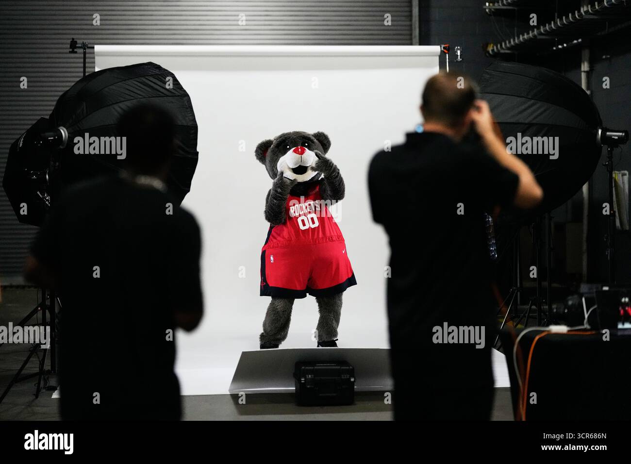 Houston Rockets mascot Clutch participates in the NBA basketball team's ...