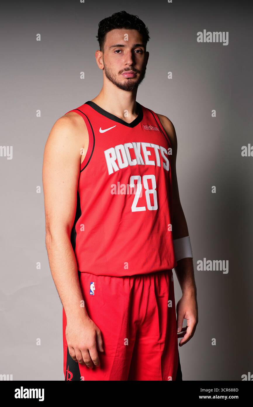 Houston Rockets' Alperen Sengun poses for a photograph during an NBA ...