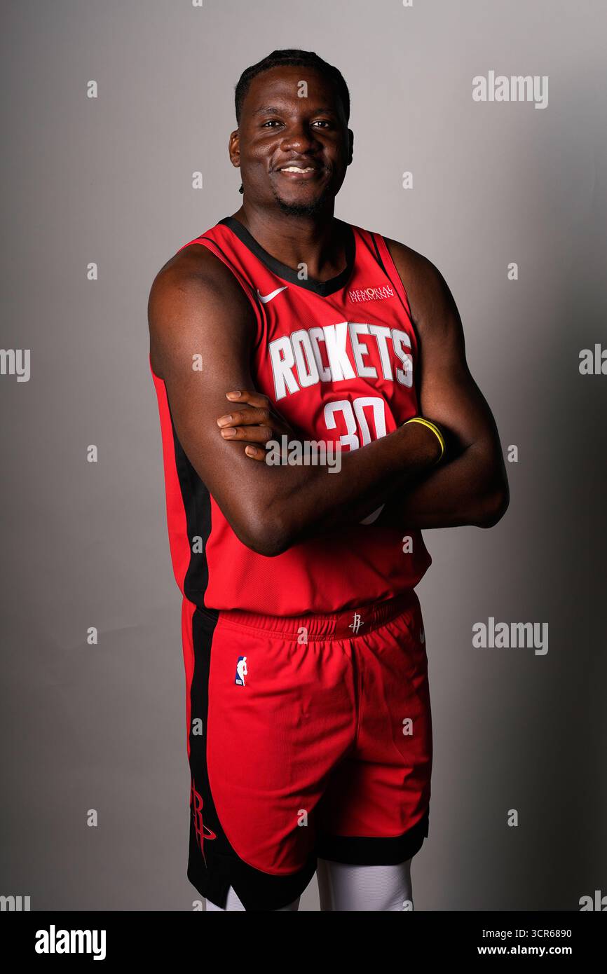 Houston Rockets' Clint Capela poses for a photograph during an NBA ...