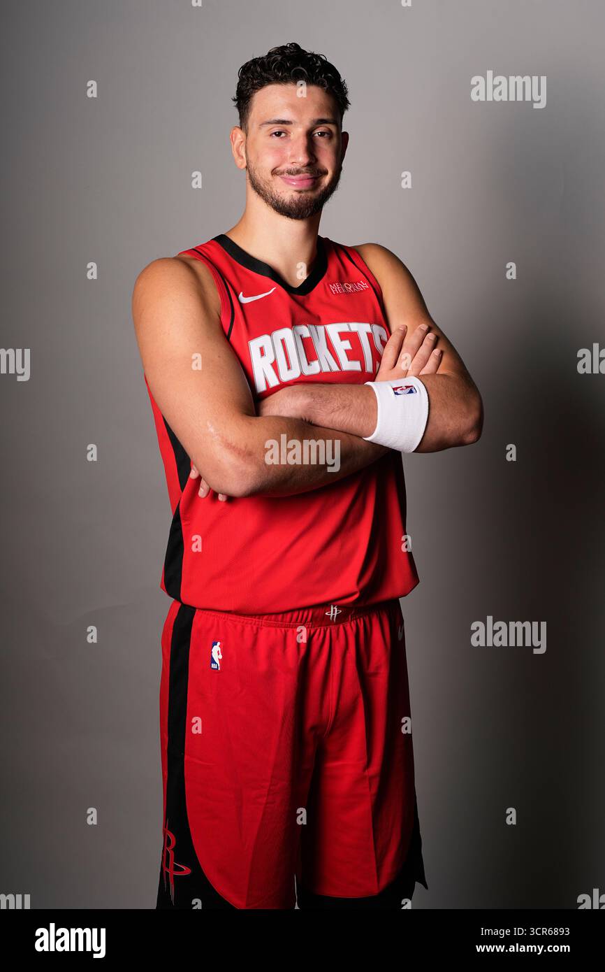 Houston Rockets' Alperen Sengun poses for a photograph during an NBA ...