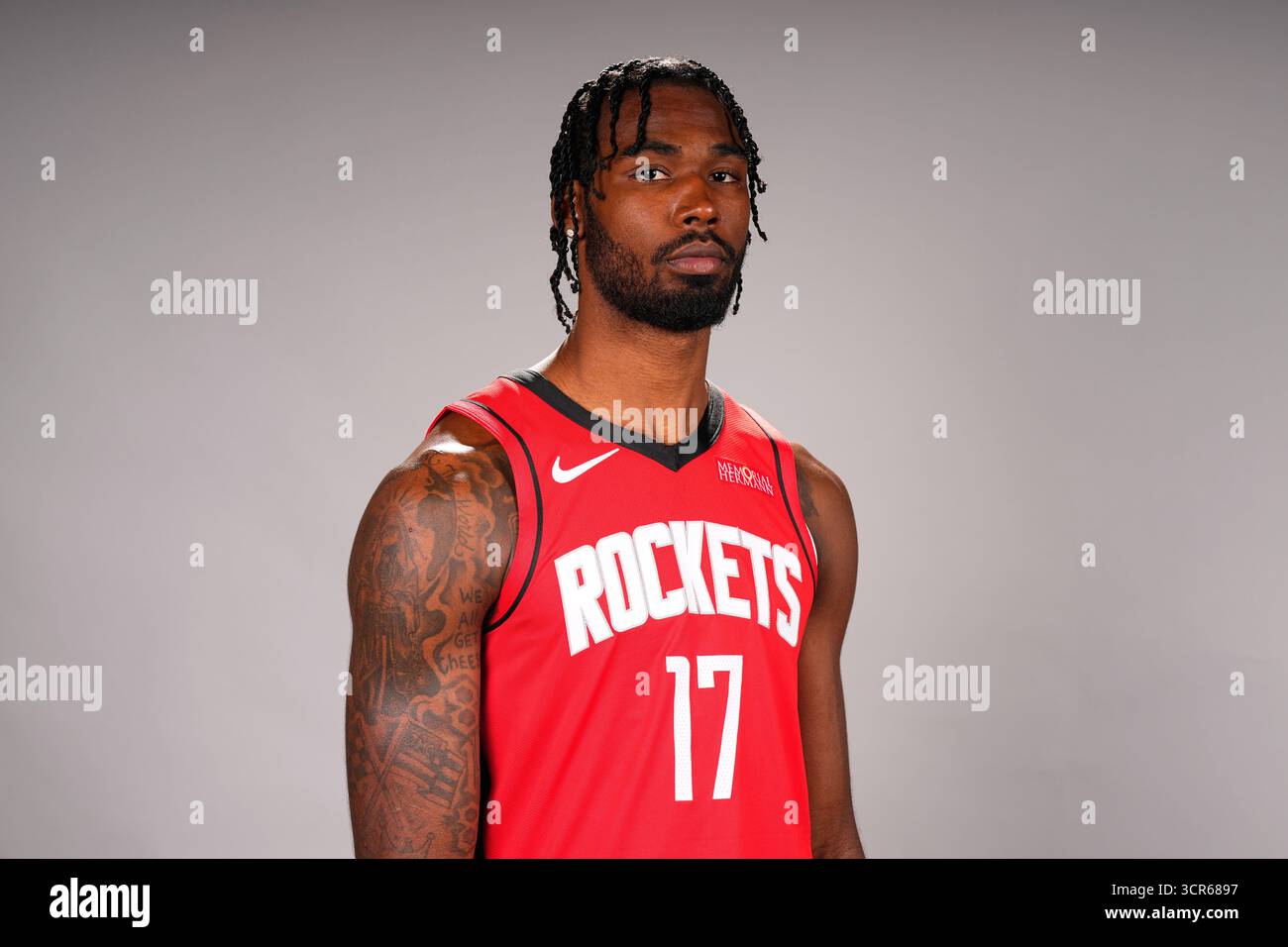 Houston Rockets' Tari Eason poses for a photograph during an NBA ...