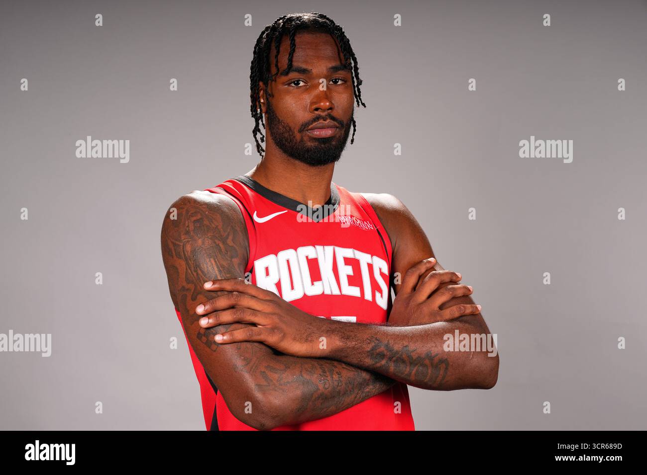 Houston Rockets' Tari Eason poses for a photograph during an NBA ...