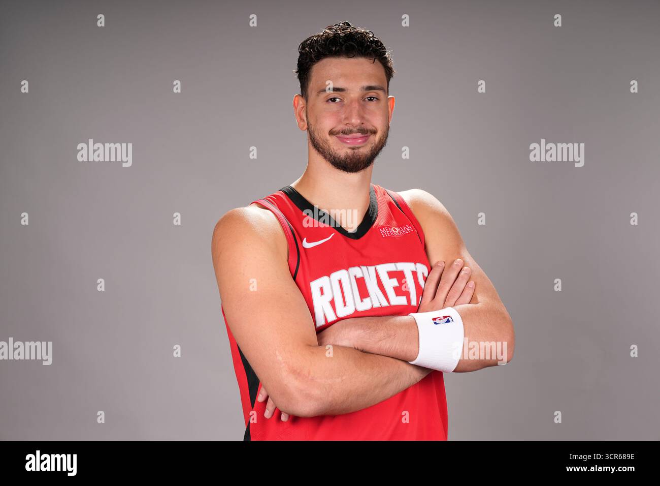 Houston Rockets' Alperen Sengun poses for a photograph during an NBA ...