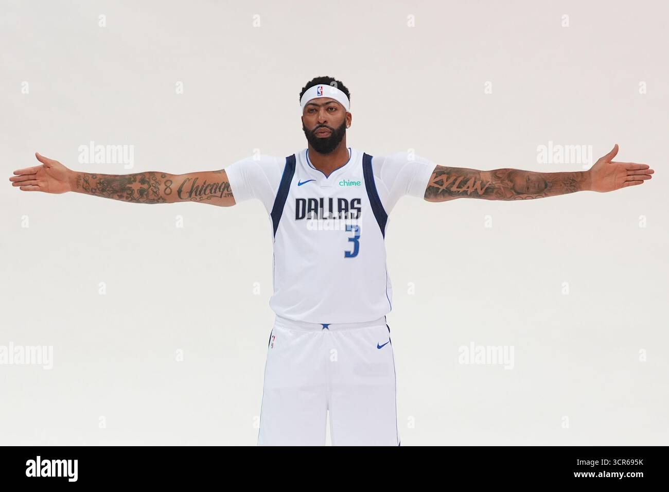 Dallas Mavericks forward Anthony Davis poses for a photo during the NBA ...
