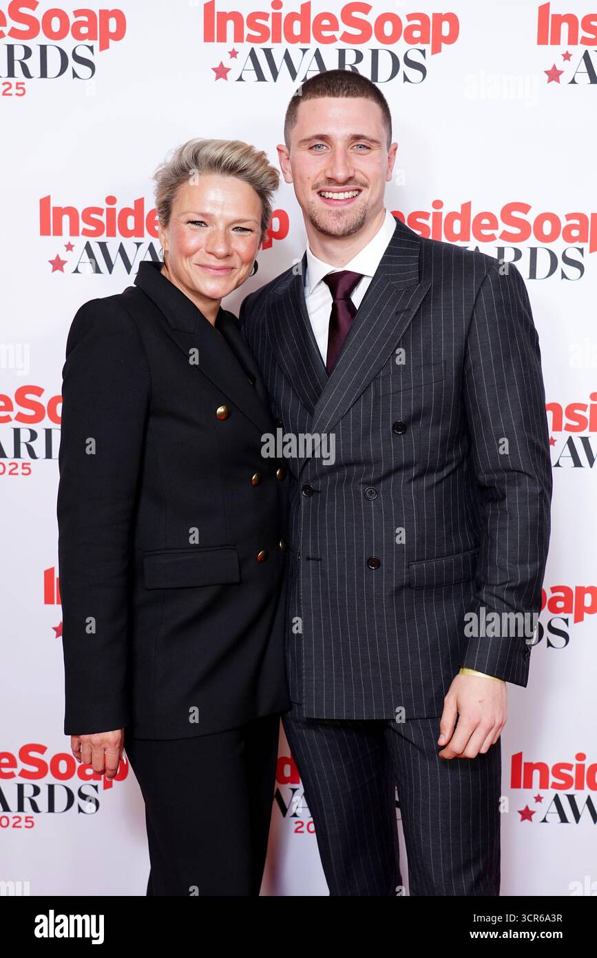 Laura Doddington (left) and Elijah Holloway attend the Inside Soap ...