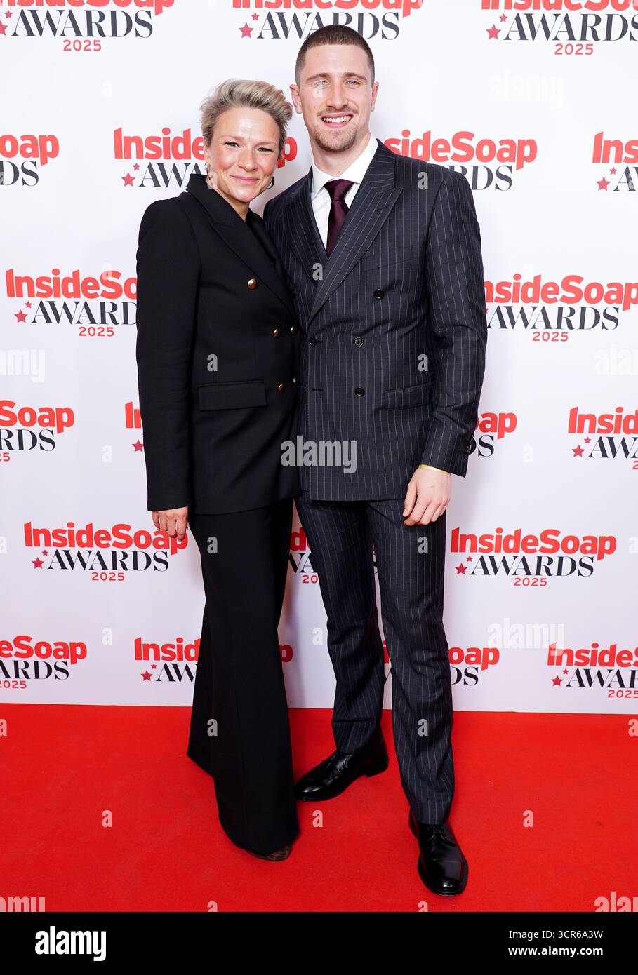 Laura Doddington (left) and Elijah Holloway attend the Inside Soap ...