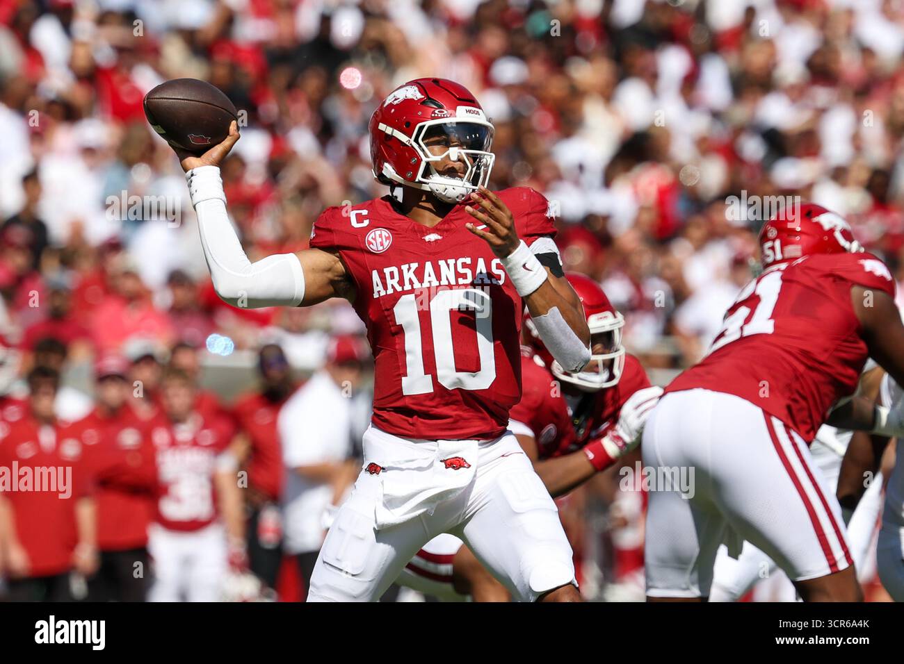 September 27, 2025: Arkansas Razorbacks quarterback Taylen Green (10 ...