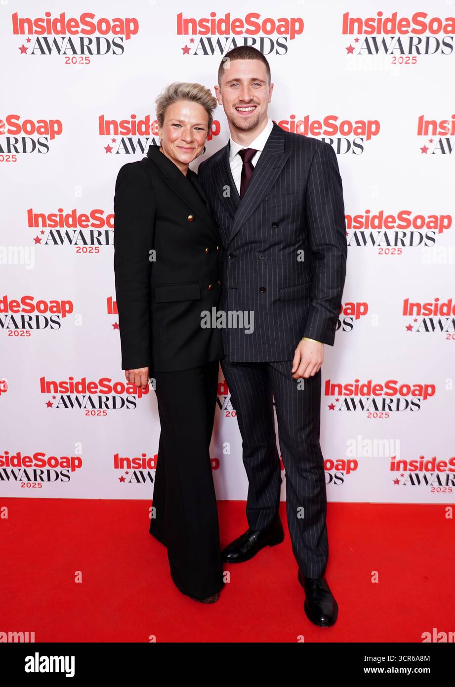 Laura Doddington (left) and Elijah Holloway attend the Inside Soap ...