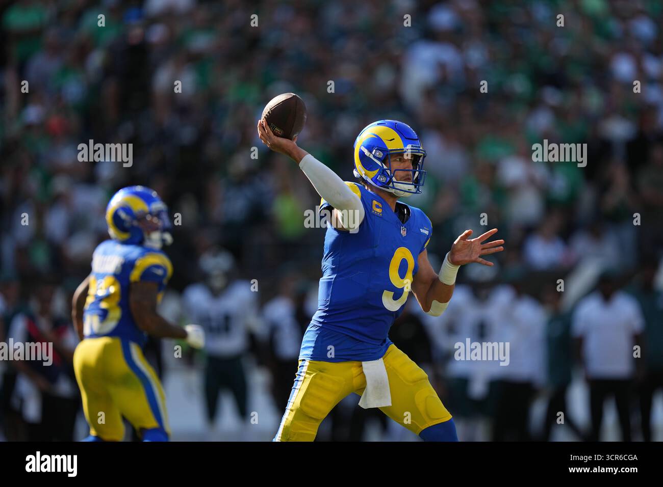 Los Angeles Rams quarterback Matthew Stafford in action during an NFL ...