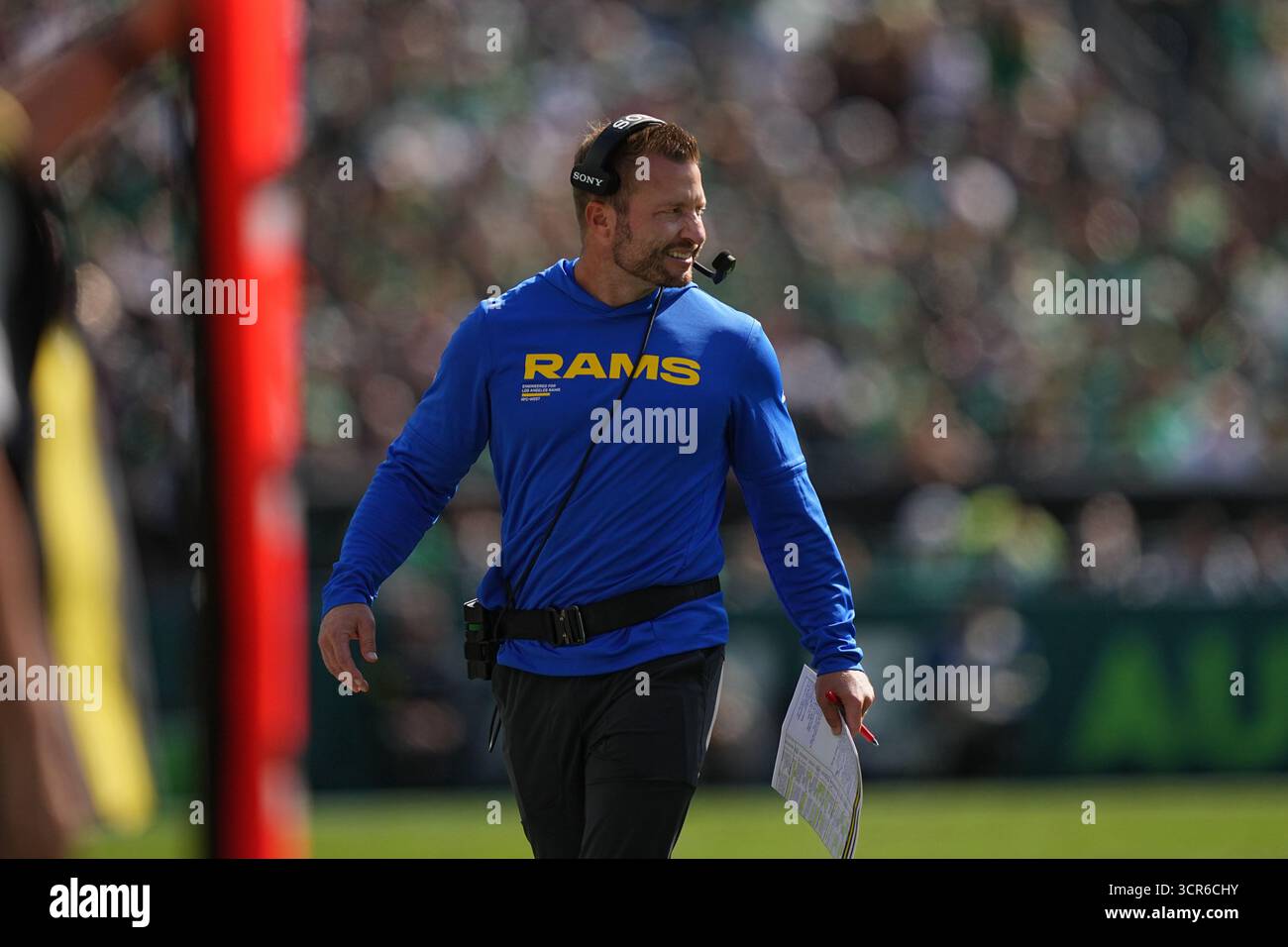 Los Angeles Rams head coach Sean McVay in action during an NFL football ...