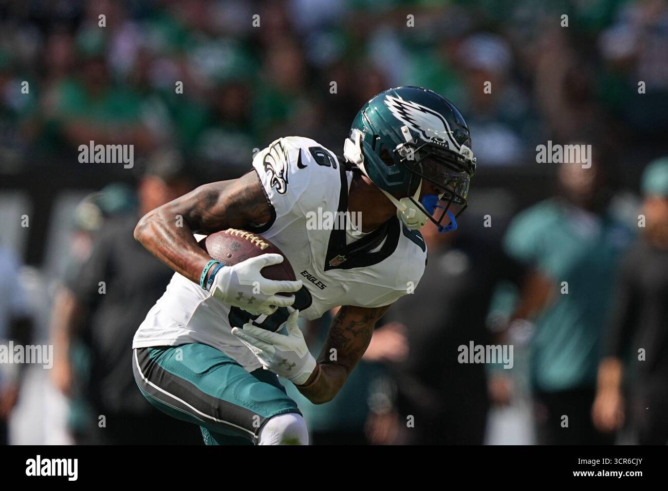 Philadelphia Eagles' Devonta Smith in action during an NFL football ...