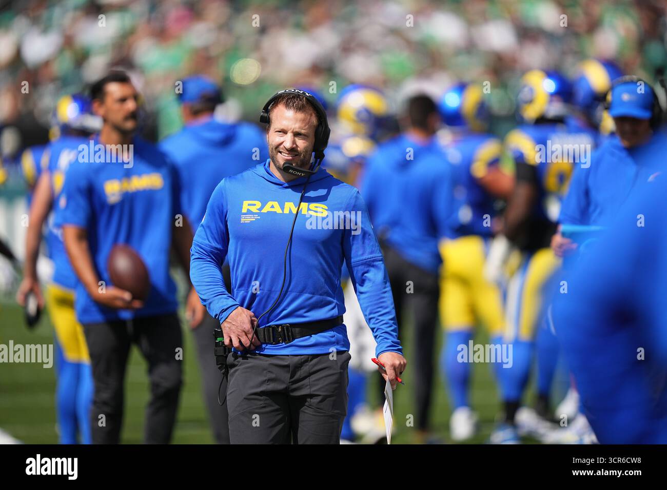 Los Angeles Rams head coach Sean McVay in action during an NFL football ...