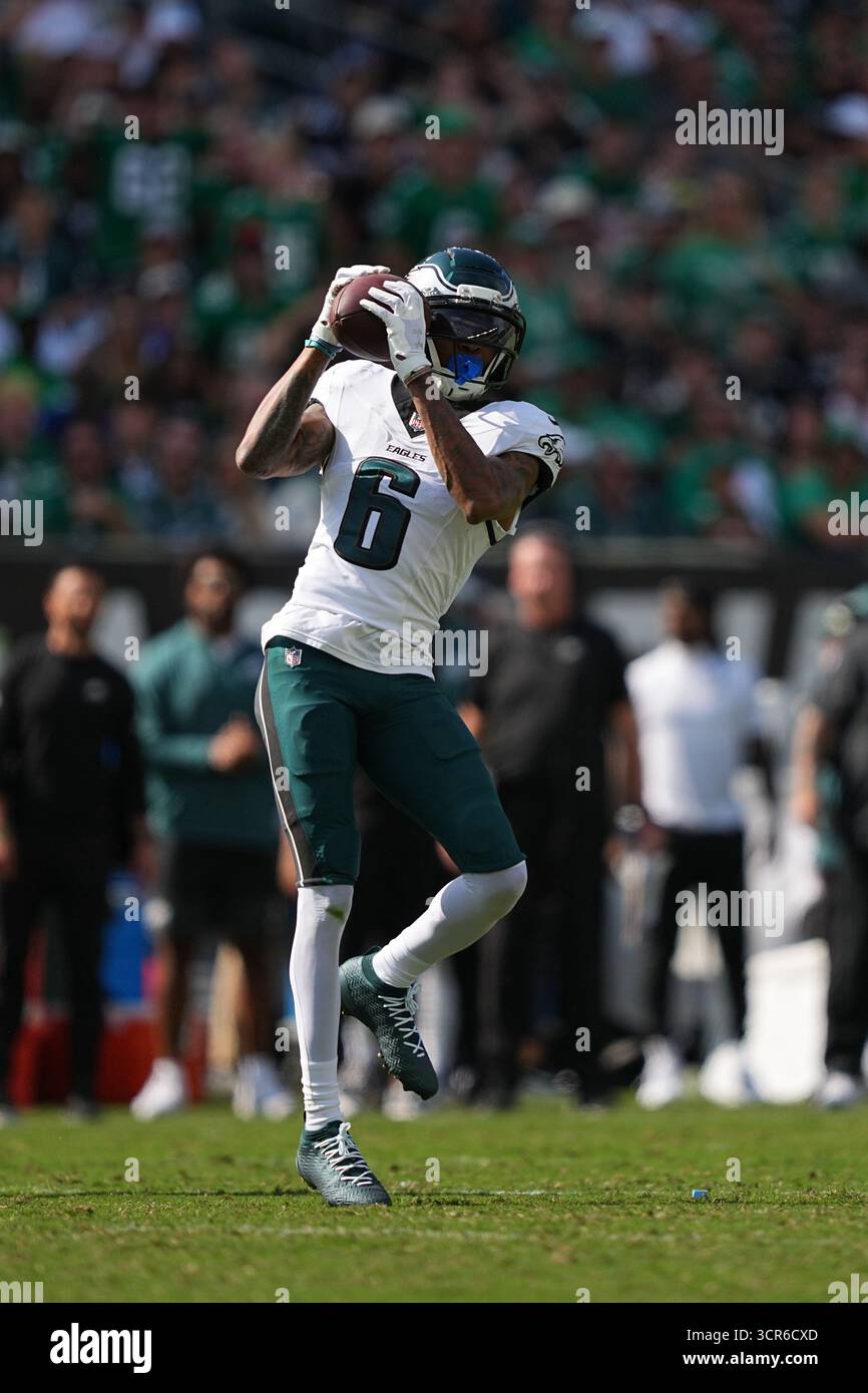 Philadelphia Eagles' Devonta Smith in action during an NFL football ...