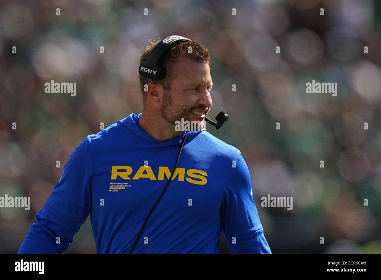 Los Angeles Rams head coach Sean McVay in action during an NFL football ...