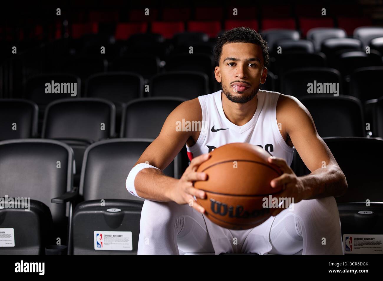 Portland Trail Blazers forward Toumani Camara poses for photos during ...