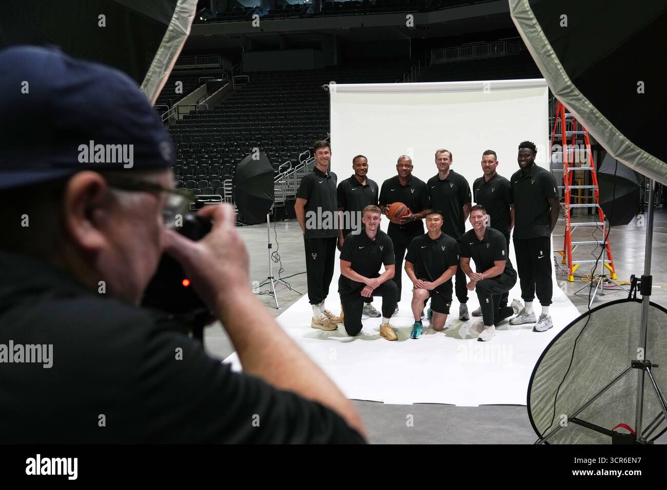 Milwaukee Bucks Doc Rivers poses with his assistant coaches for a photo ...