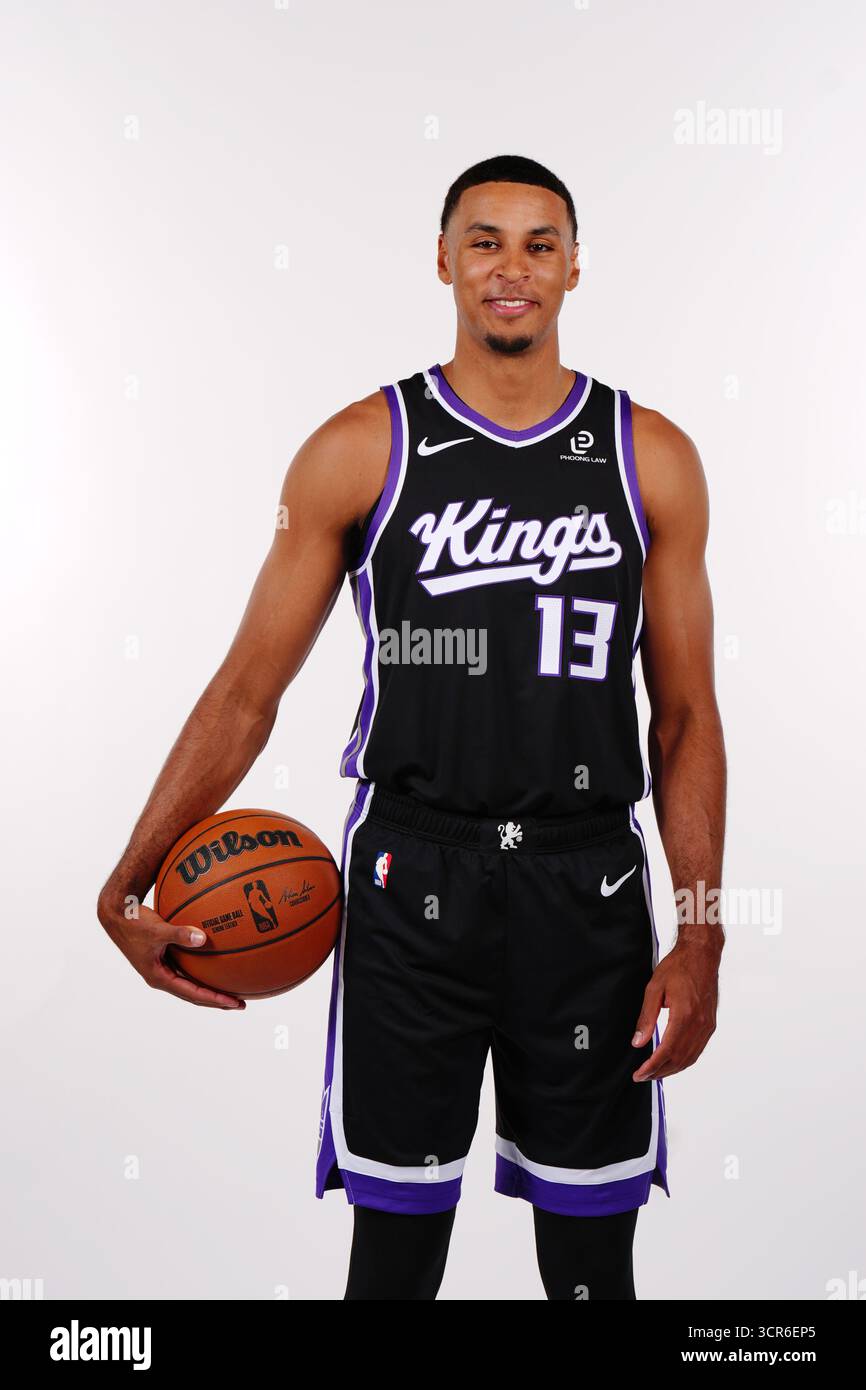 Sacramento Kings forward Keegan Murray poses during the NBA basketball ...