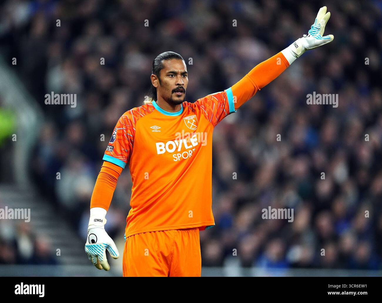 West Ham United goalkeeper Alphonse Areola during the Premier League ...