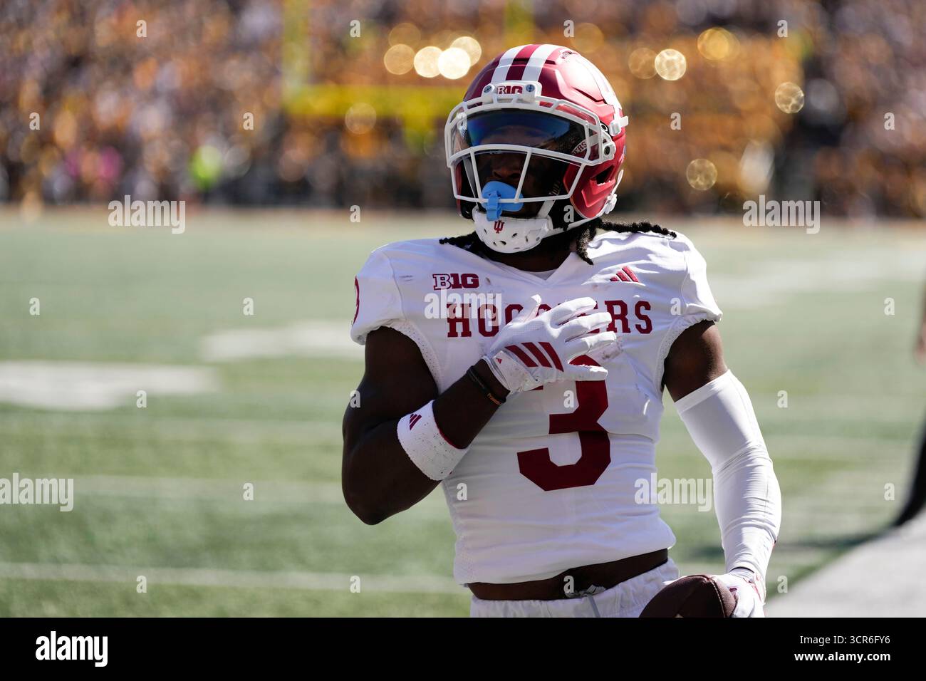 Indiana wide receiver Omar Cooper Jr. catches a touchdown pass during ...