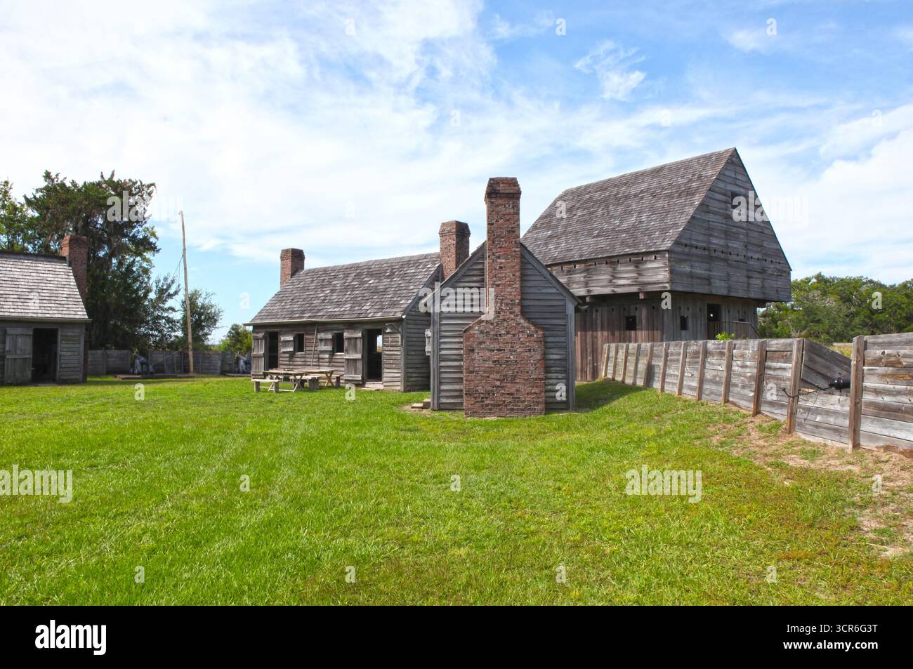 A view of the Fort King George State Historic Site in Darien, Georgia ...