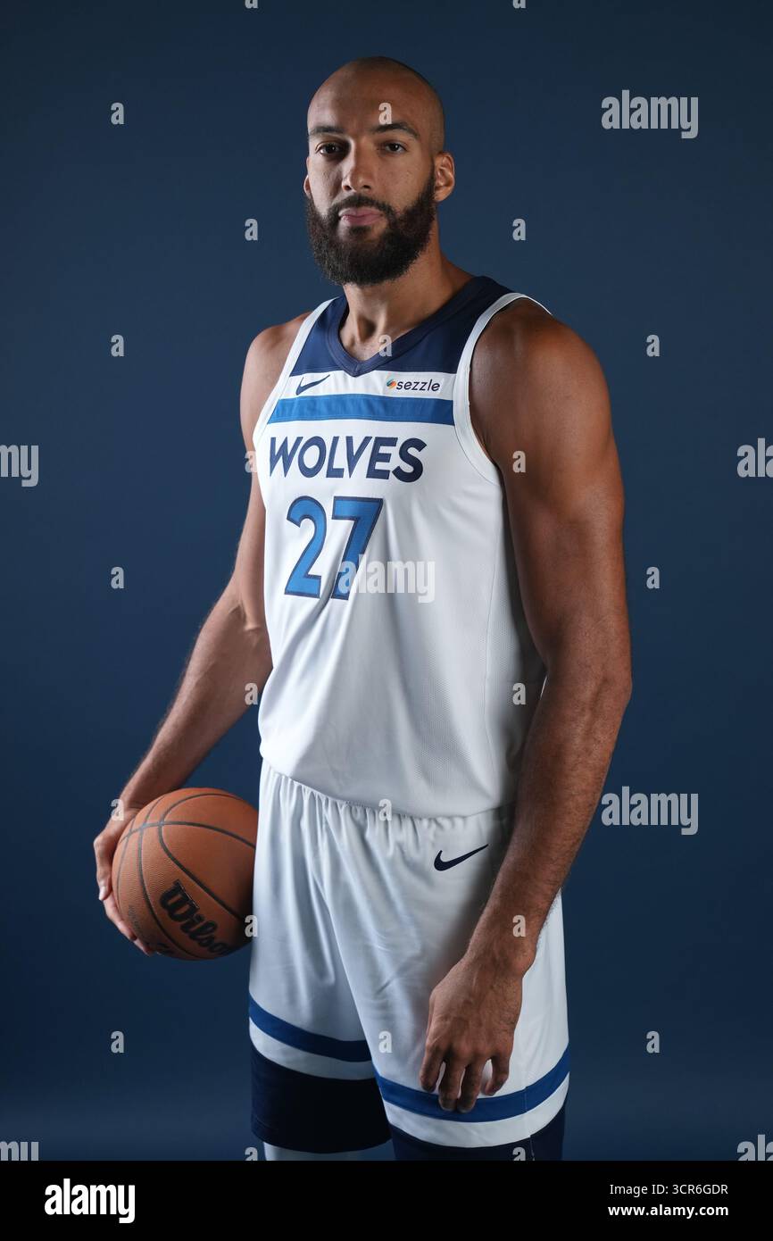 Minnesota Timberwolves center Rudy Gobert (27) poses for a photo during ...