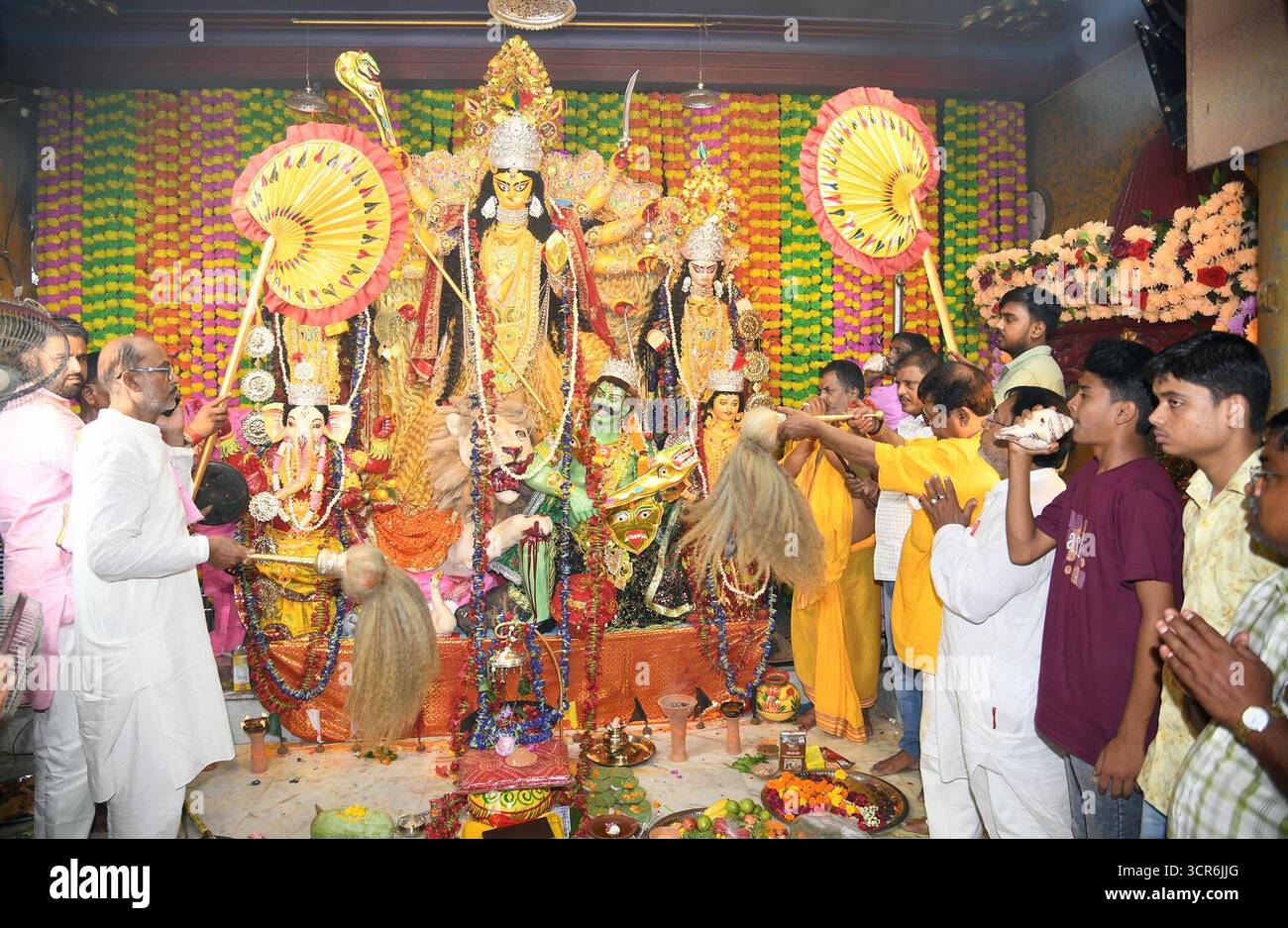 PATNA, INDIA - SEPTEMBER 29: Idol of Goddess Durga during Durga Puja ...