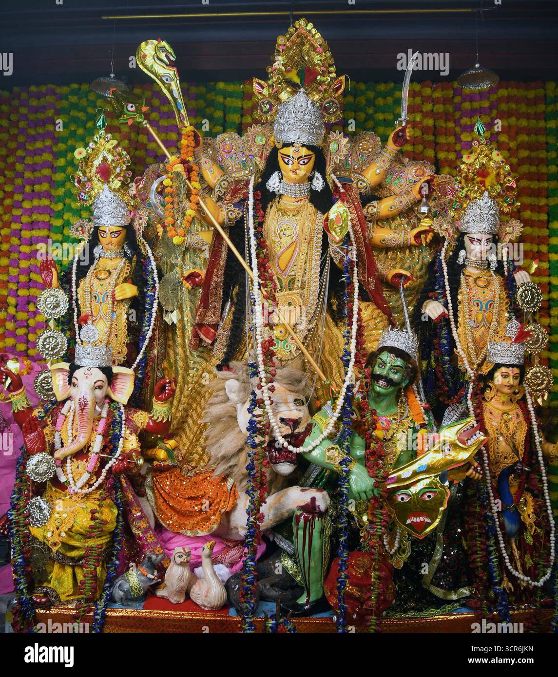PATNA, INDIA - SEPTEMBER 29: Idol of Goddess Durga during Durga Puja ...