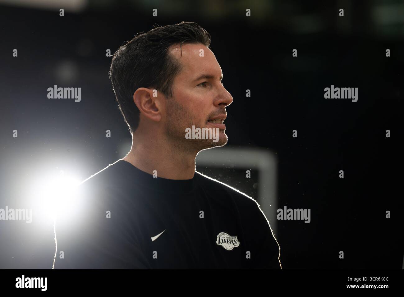 Los Angeles Lakers head coach JJ Redick attends the NBA basketball team ...