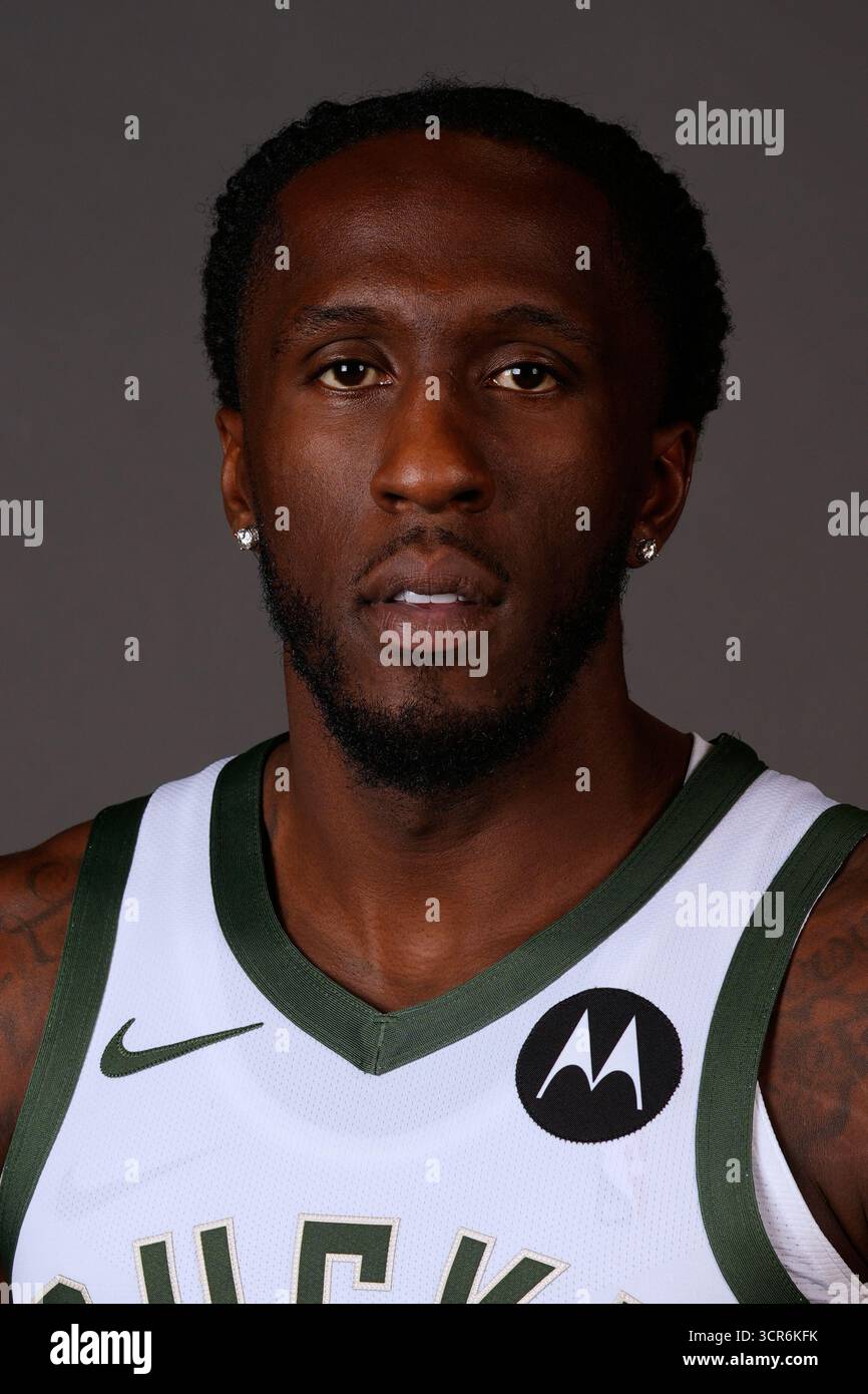 Milwaukee Bucks' Taurean Prince poses for a photo during the team's NBA ...