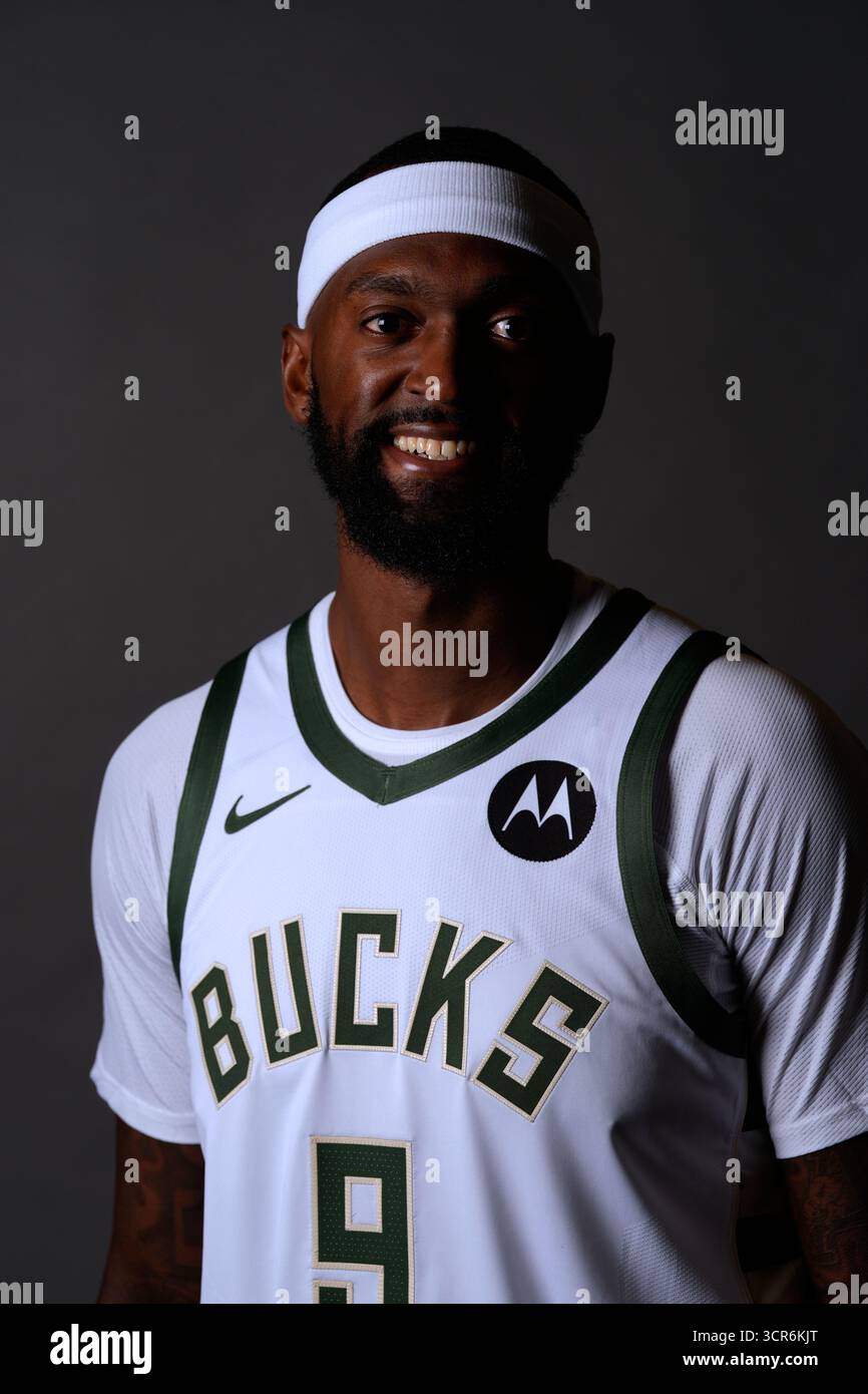 Milwaukee Bucks' Bobby Portis Jr. poses for a photo during the team's ...
