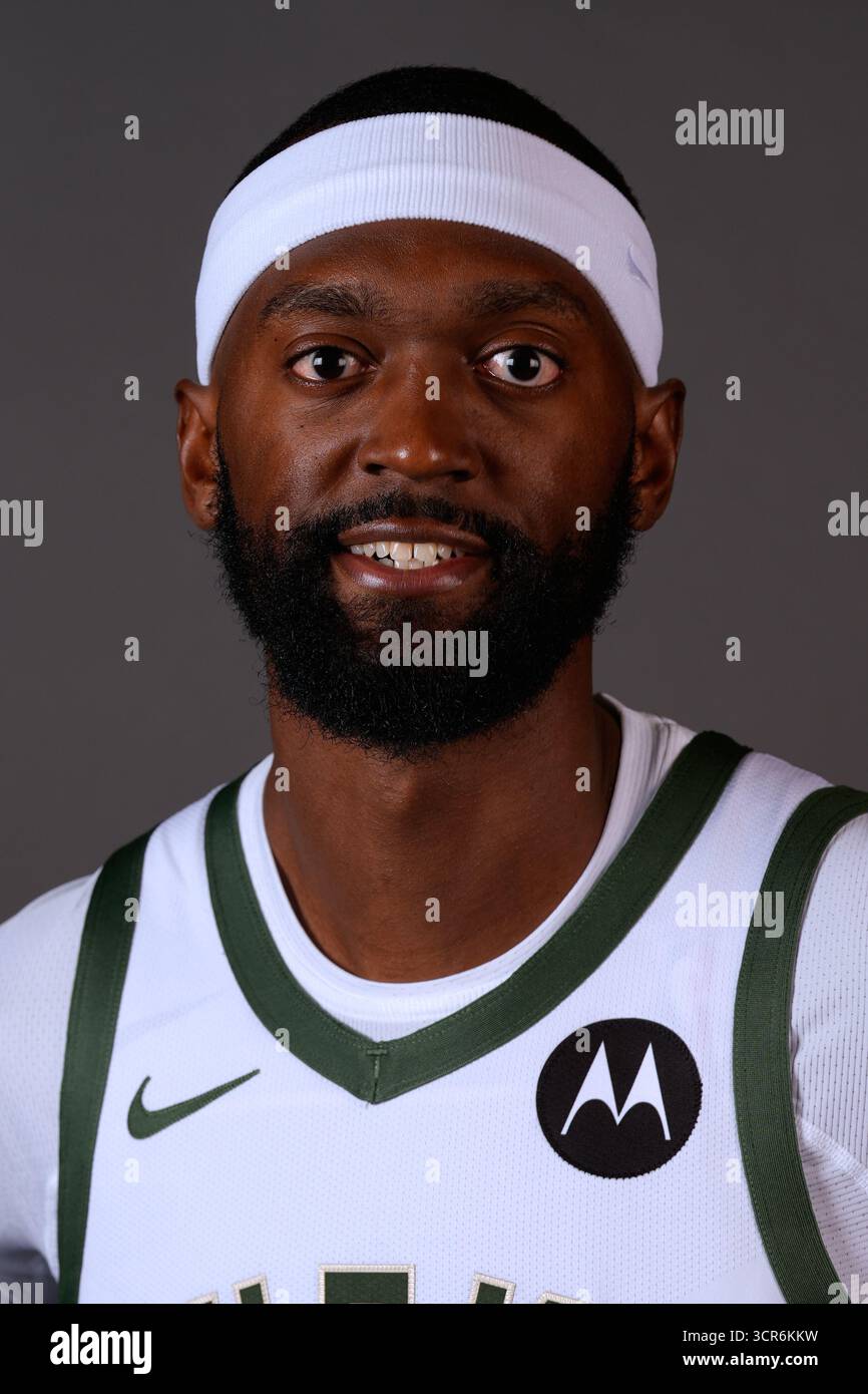 Milwaukee Bucks' Bobby Portis Jr. poses for a photo during the team's ...