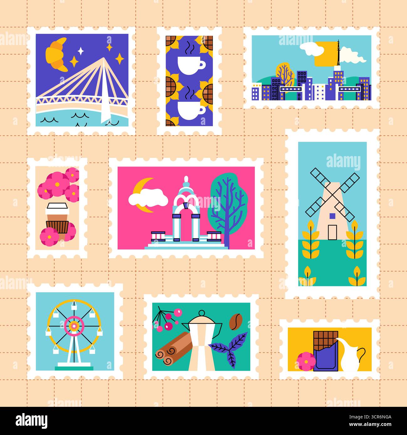 Cup coffee cinnamon Stock Vector Images - Alamy