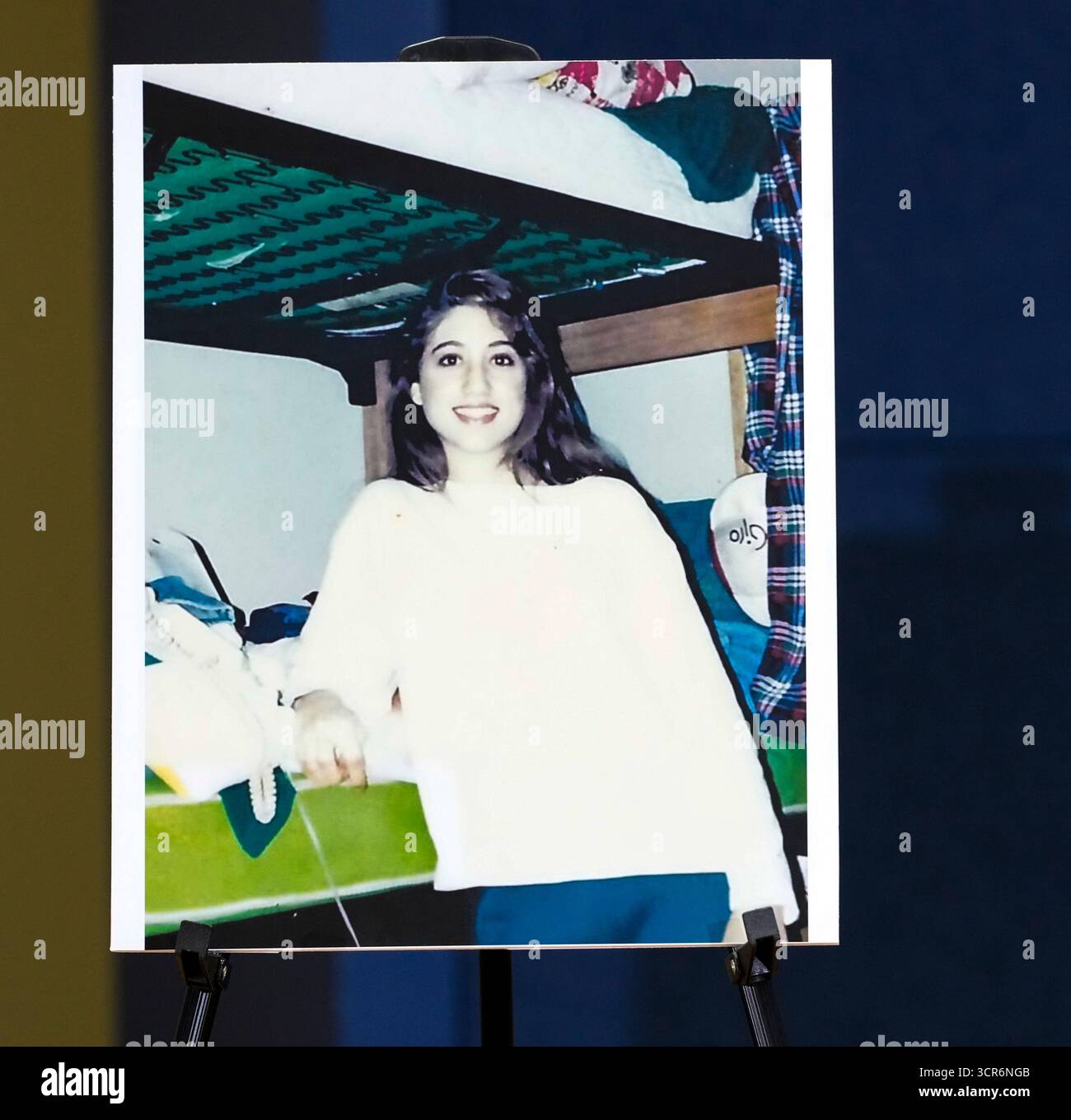 Austin, Texas, USA. 29 Sept, 2025. A photo of ELIZA THOMAS on display ...