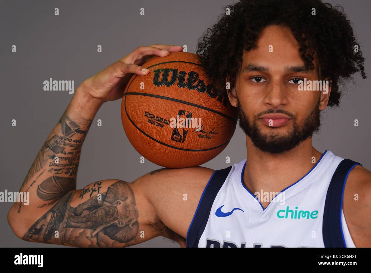 Dallas Mavericks center Dereck Lively II (2) poses for a photo during ...