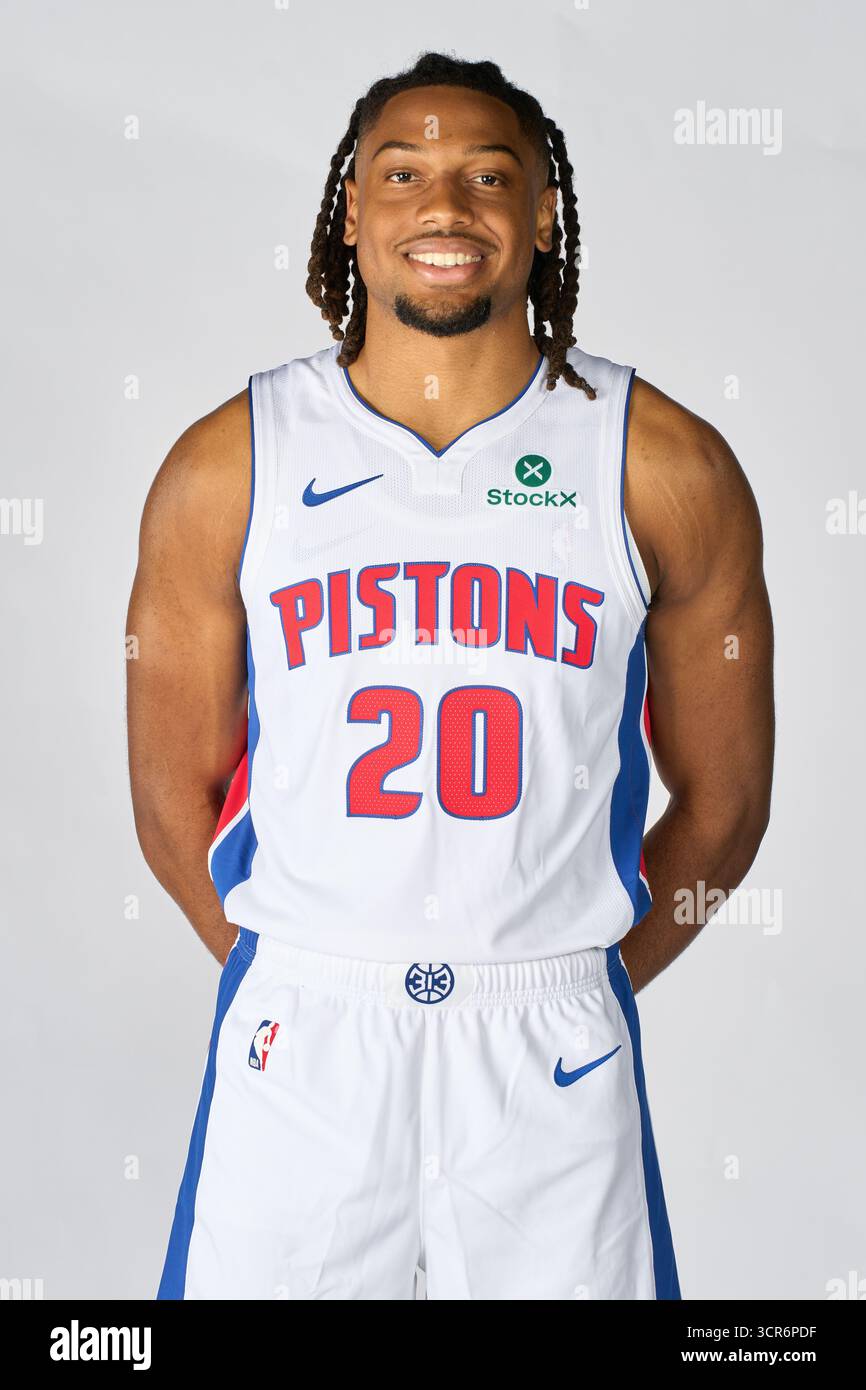 Detroit Pistons guard Chaz Lanier poses for a photo during the NBA ...