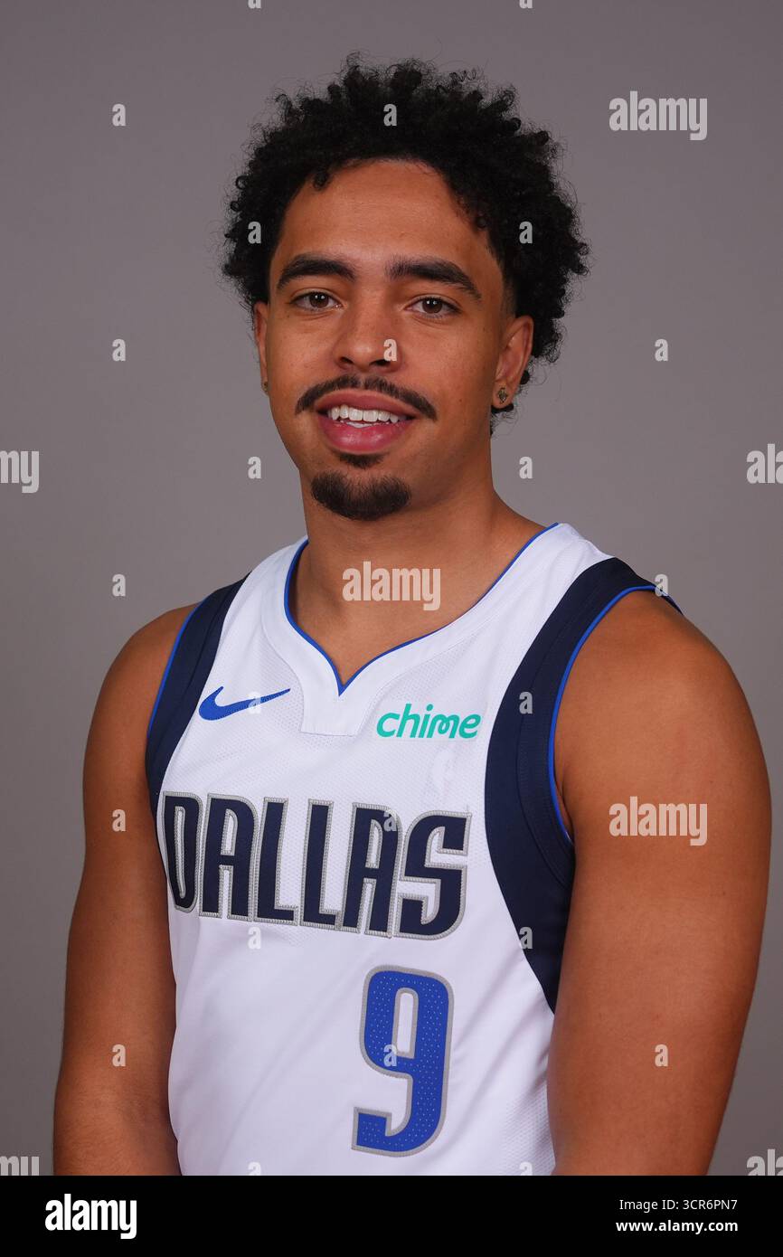 Dallas Mavericks guard Ryan Nembhard (9) poses for a photo during the NBA basketball team's ...