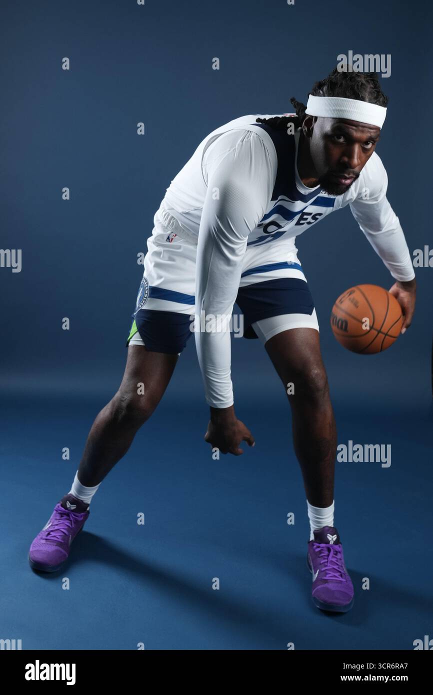 Minnesota Timberwolves center Naz Reid poses for a photo during the NBA ...
