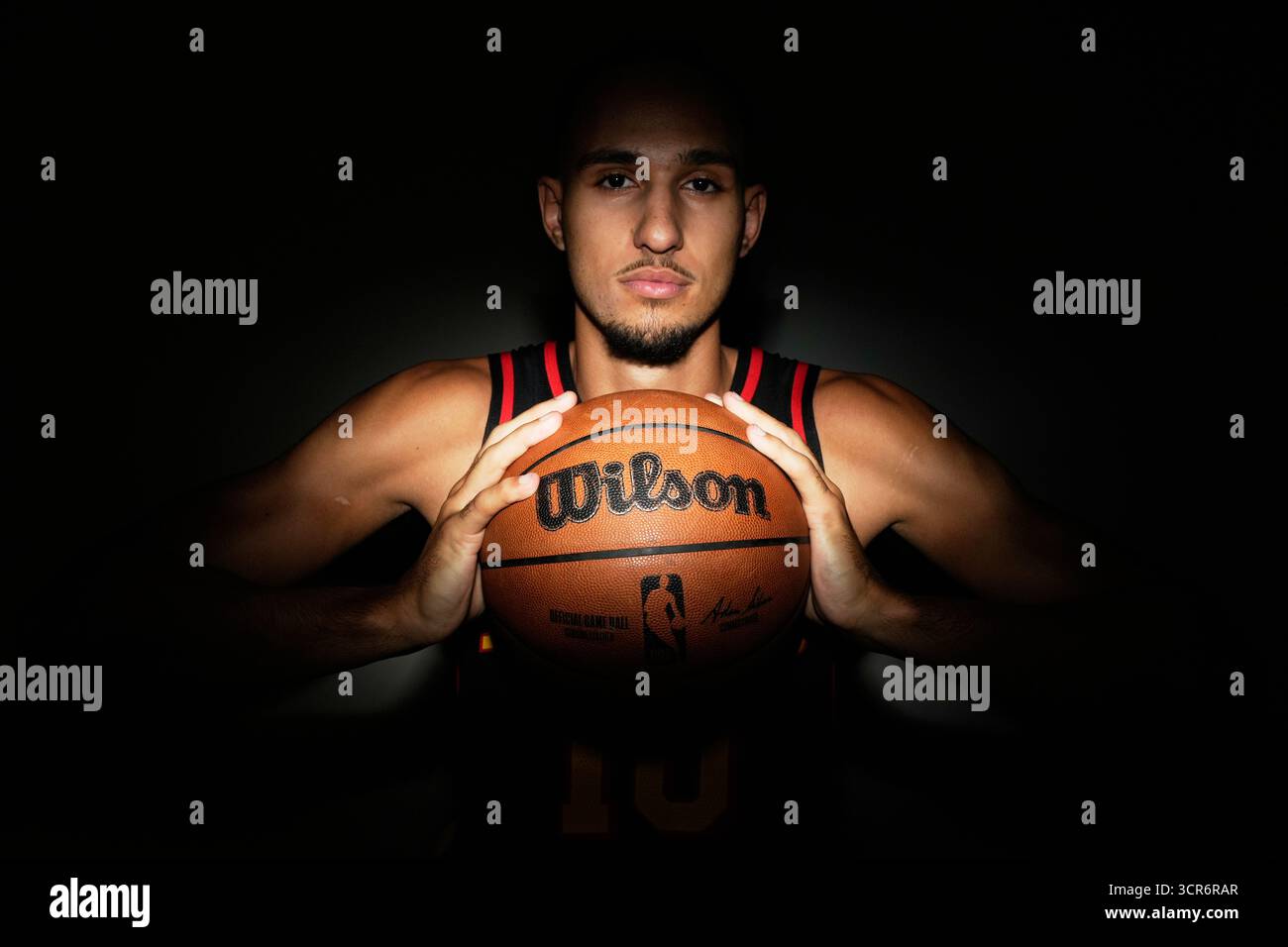 Atlanta Hawks' Zaccharie Risacher (10) poses for a photograph during an ...