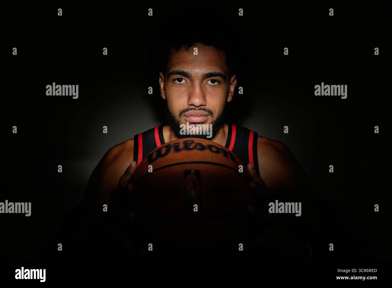 Atlanta Hawks' Jacob Toppin (0) poses for a photograph during an NBA ...