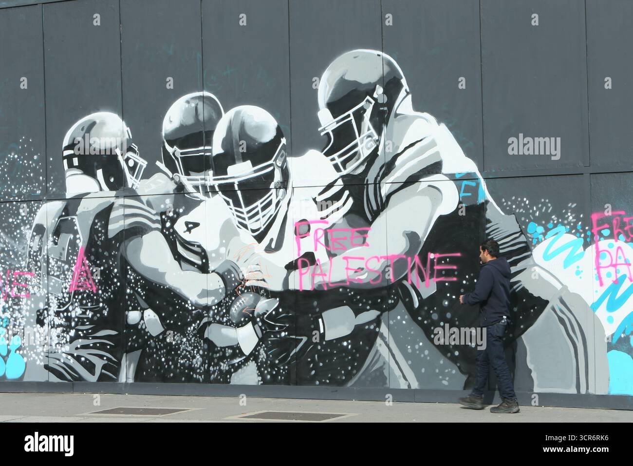 Dublin, Ireland - 29th September 2025 - American football themed art ...