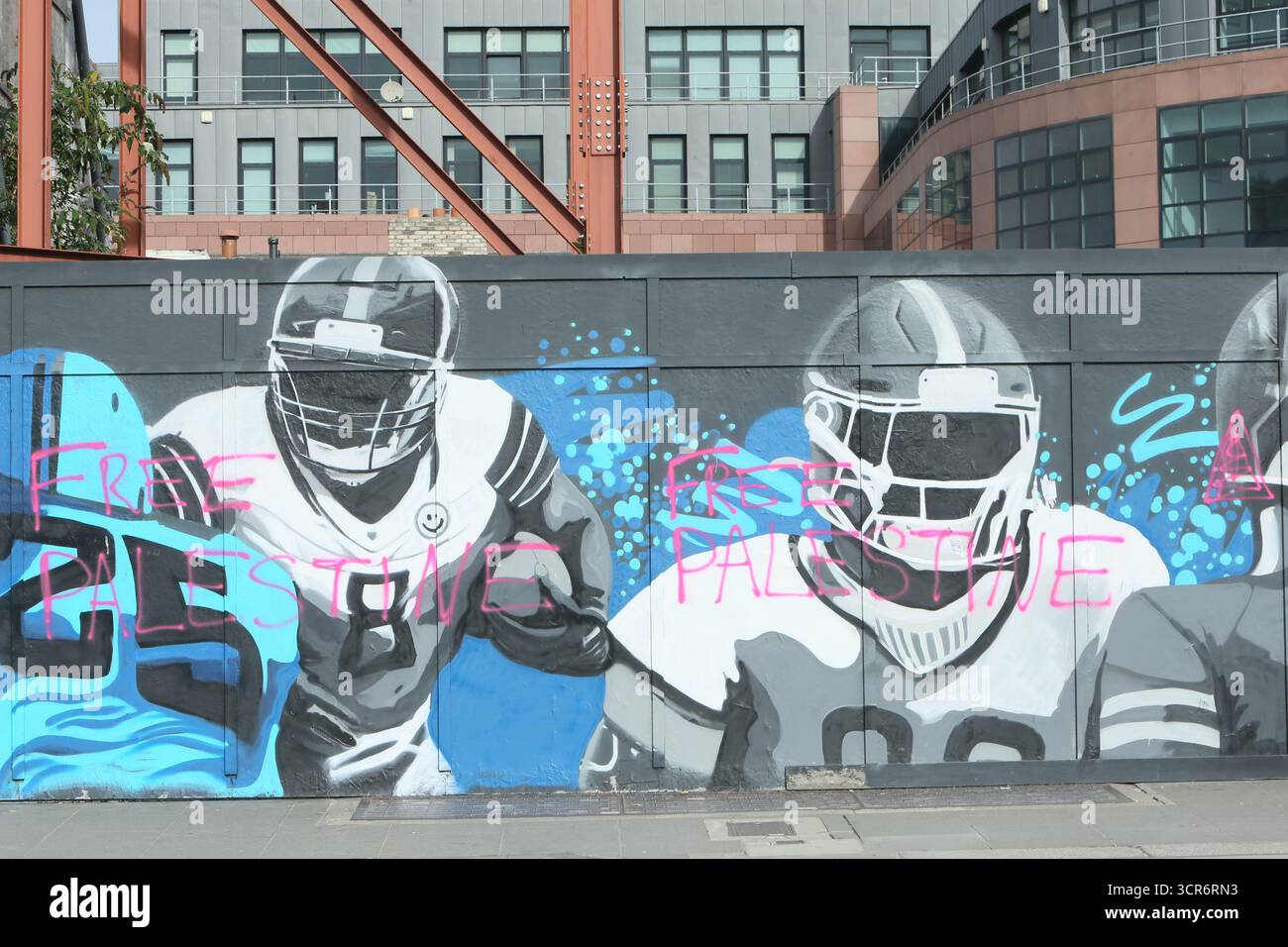 Dublin, Ireland - 29th September 2025 - American football themed art ...