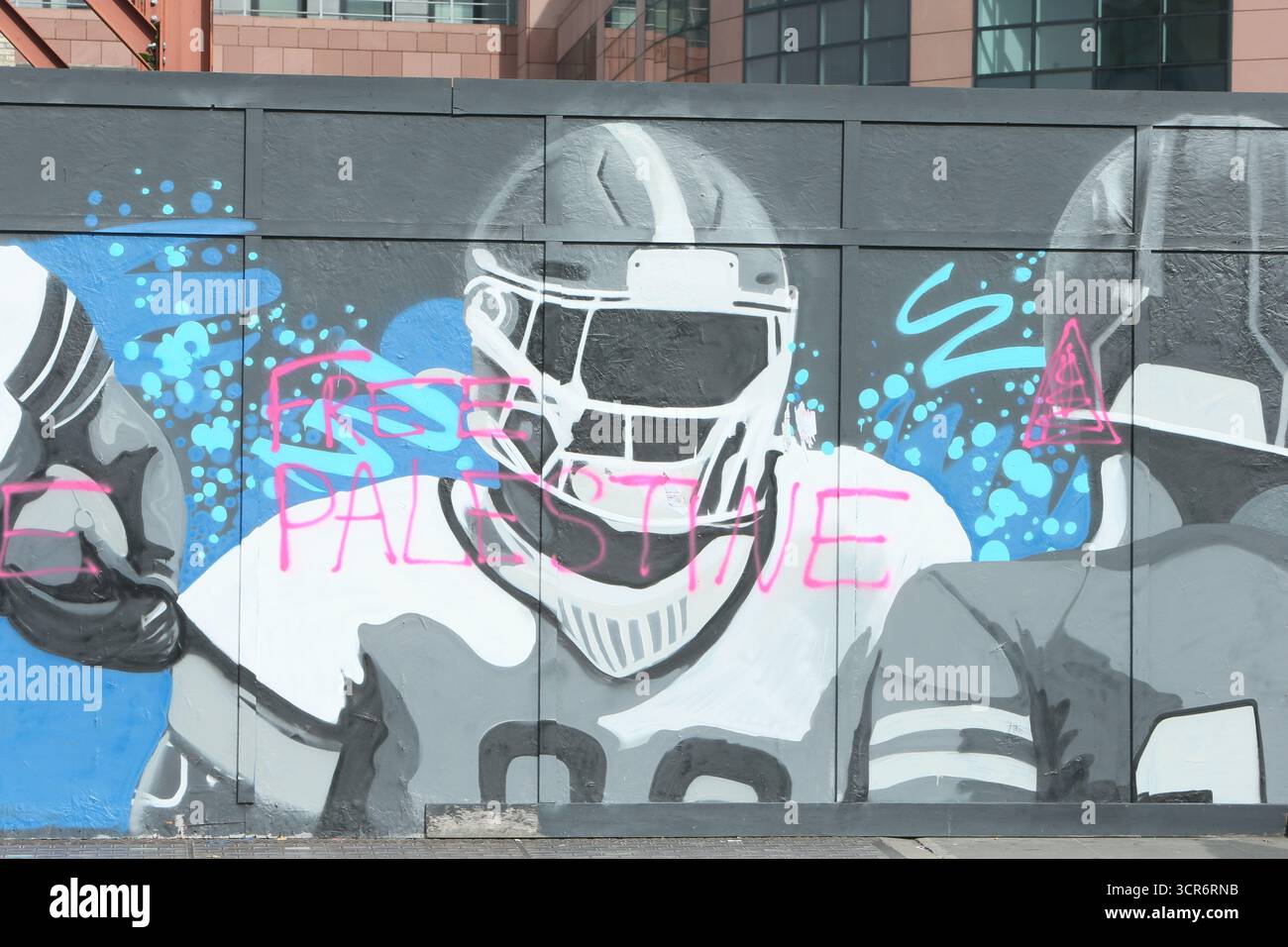 Dublin, Ireland - 29th September 2025 - American football themed art ...